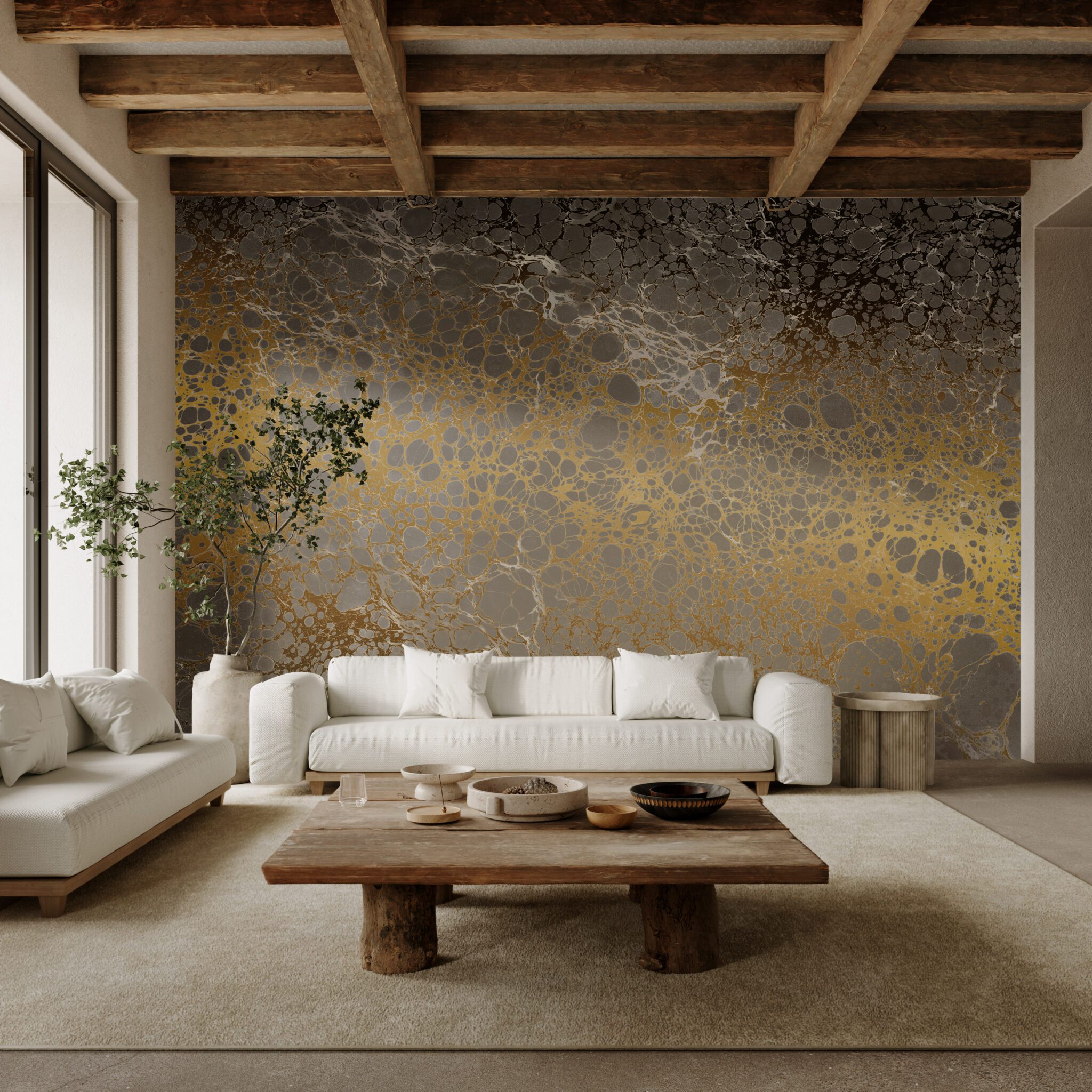 Taupe — Calico Wallpaper